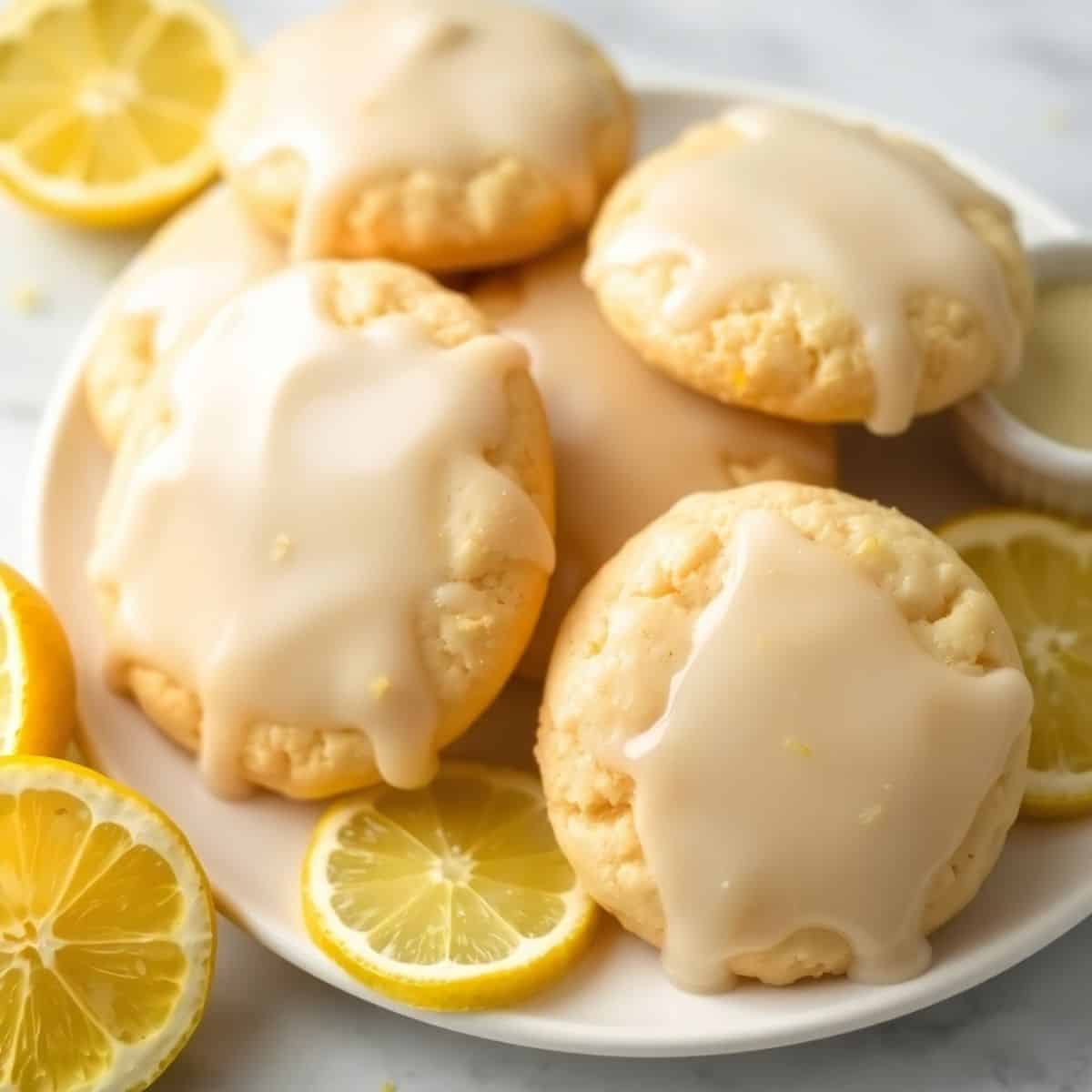 Glazed Lemon Cookies with Tangy Citrus Glaze | Forfoodiefriends